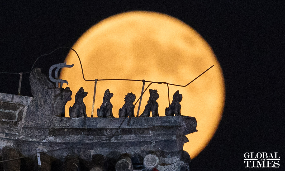 Bright full moon seen across Beijing on October 7 - Global Times