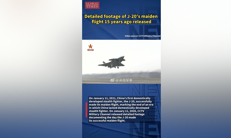 Detailed footage of J-20's maiden flight 15 years ago released - Global ...