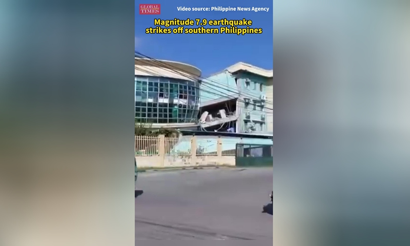 Magnitude 7.9 earthquake strikes off southern Philippines - Global Times